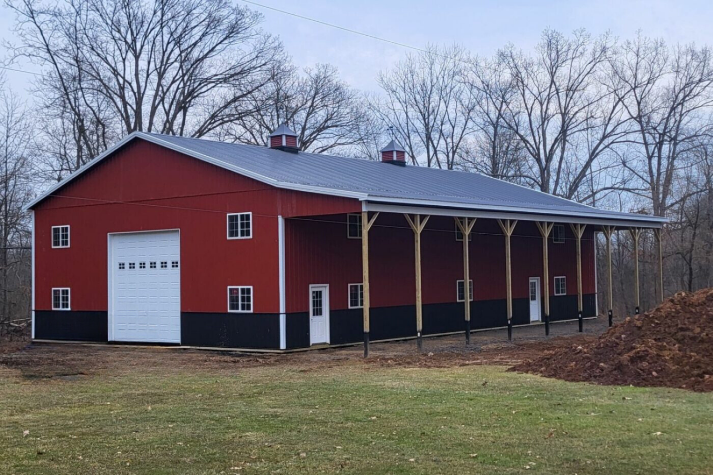 48x80 Pole Barn in Quakertown PA | Completed Project